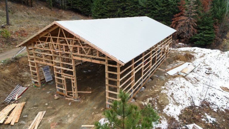 #4984 - Post Frame Monitor Style Shop - Usk, WA | Steel Structures America