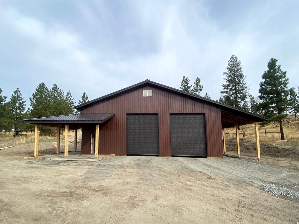 #13269 - 50′ X 60′ X 16′ Garage - Riverside, WA | Steel Structures America