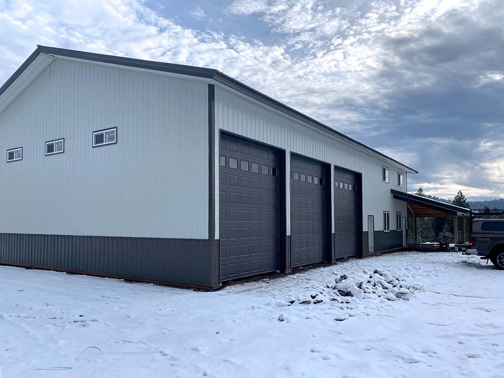 #13526 - 50' x 72' x 18' Pole Barn Shop with a Loft in New Port, WA ...