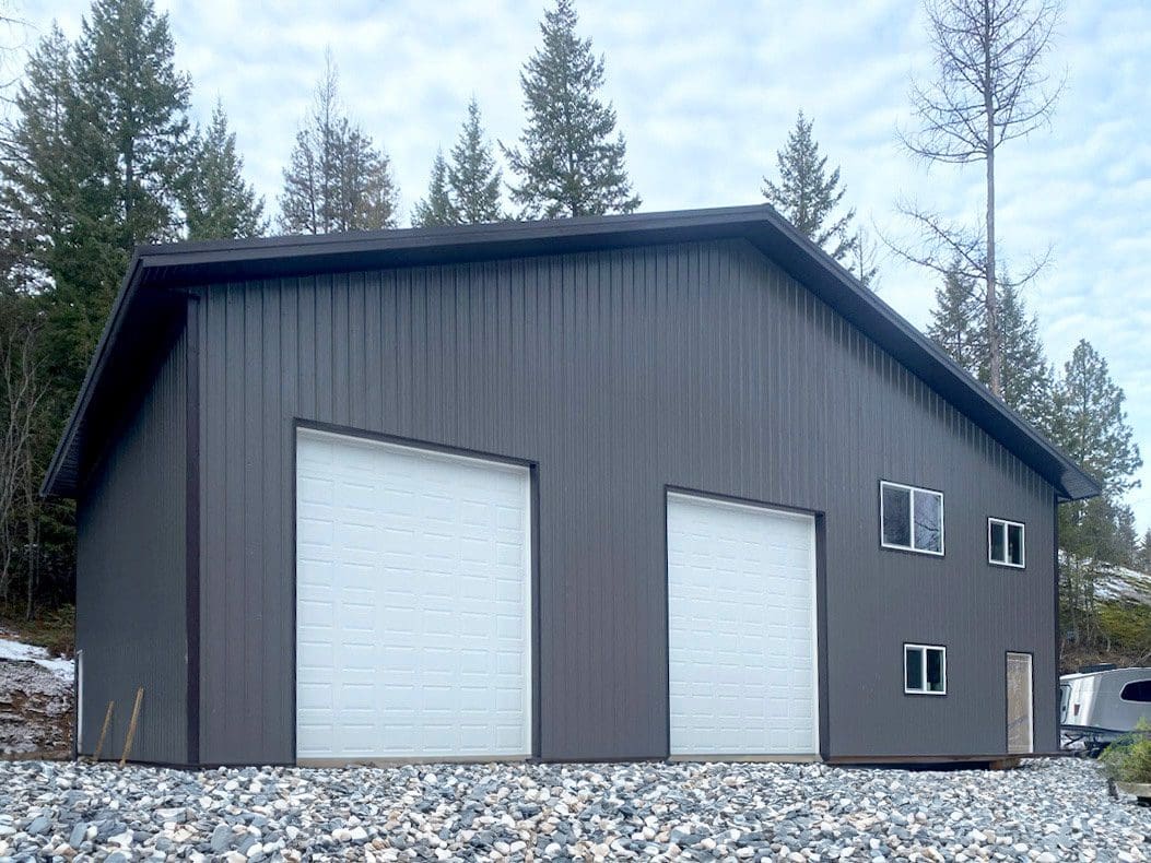 #13447 - 60 x 30 x 18 Shop with a Loft in Cocolalla, ID | Steel ...