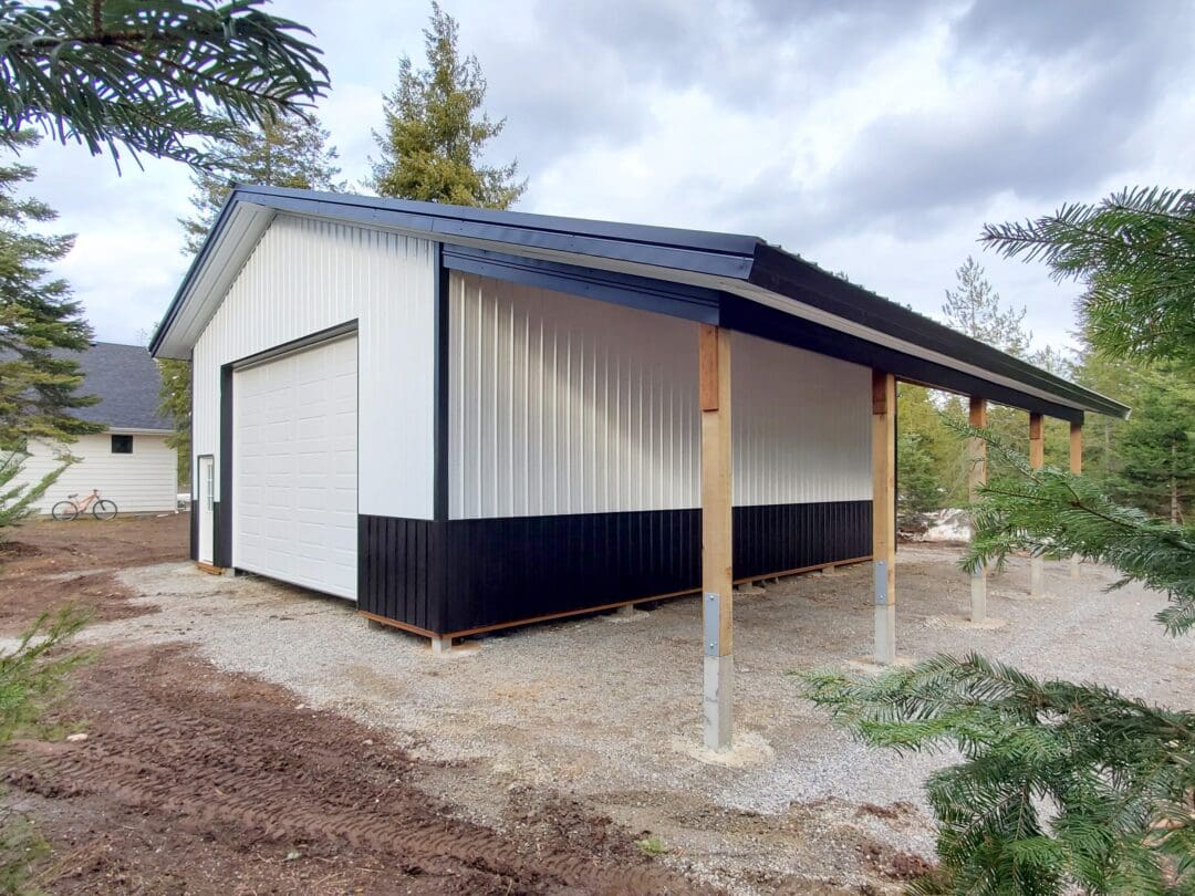 #13587 - 30 x 40 x 14 Pole Barn Shop with Lean-to in Rathdrum, ID ...