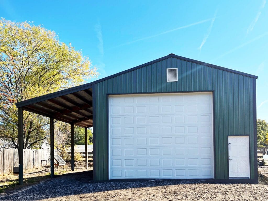 #13974 - 24 x 36 x 16 Pole Barn Detached Garage with 12 x 36 x 13 Lean ...