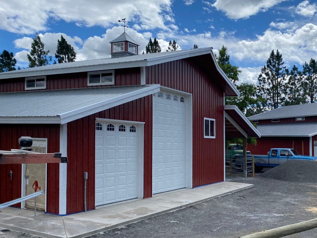 #13796 - 24x24x16 Horse Barn with Two Lean-tos in Spokane, WA | Steel ...