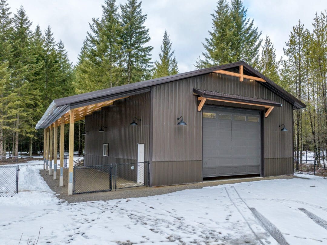 #14069 - 36x50x16 Shop with Open Lean-to in Rathdrum, ID | Steel ...