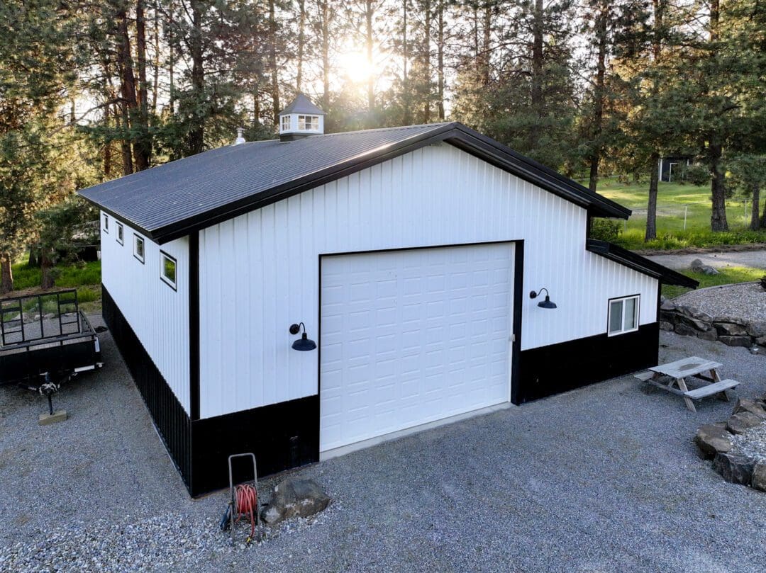 #12143 – 30x40x14 Residential Pole Barn with Lean-To - North ID