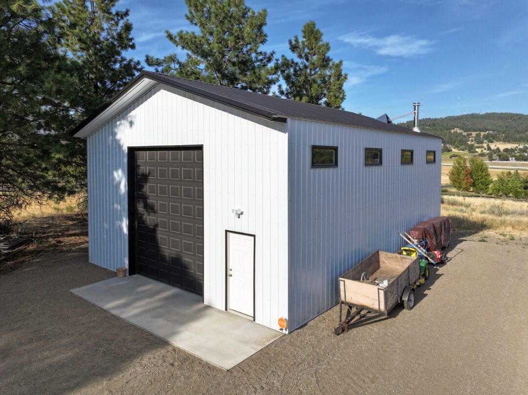 #13641 - 30x40x16 Residential Post-Frame Shop with Overhead Doors on ...