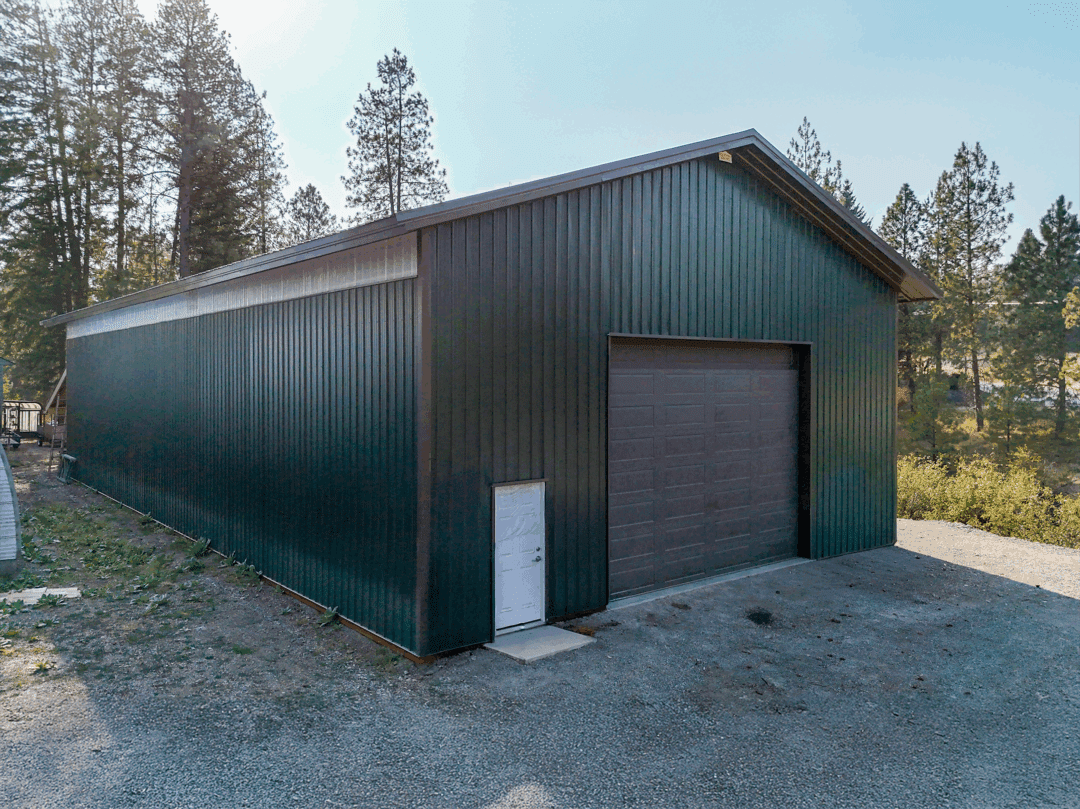 #14031 - 40 x 80 x 18 Residential Post-Frame Shop in Hayden, ID | Steel ...