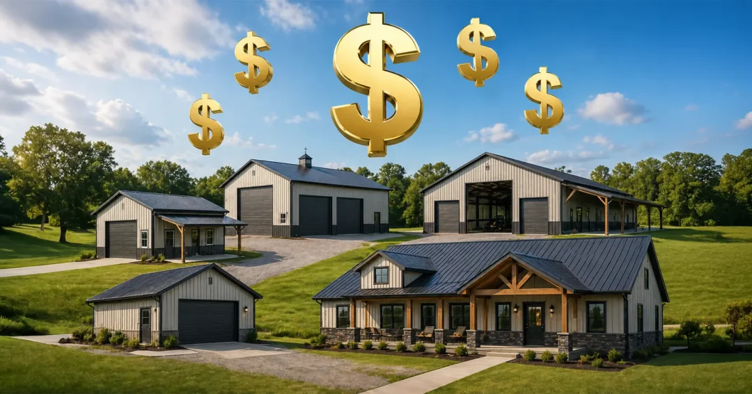 Pole Barn Cost by Size: 24x24, 30x40, 40x60, 50x100, and More | Steel ...
